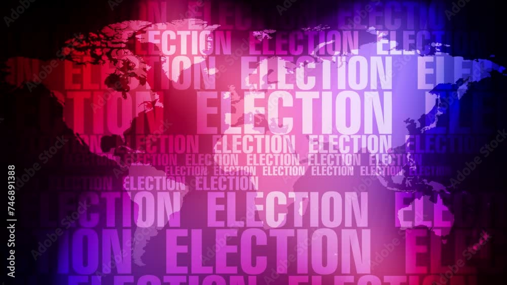 Election background creative world map layout with political symbols ...