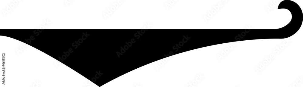 Swoosh and swoop underline typography tail shape in fill style. Brush ...