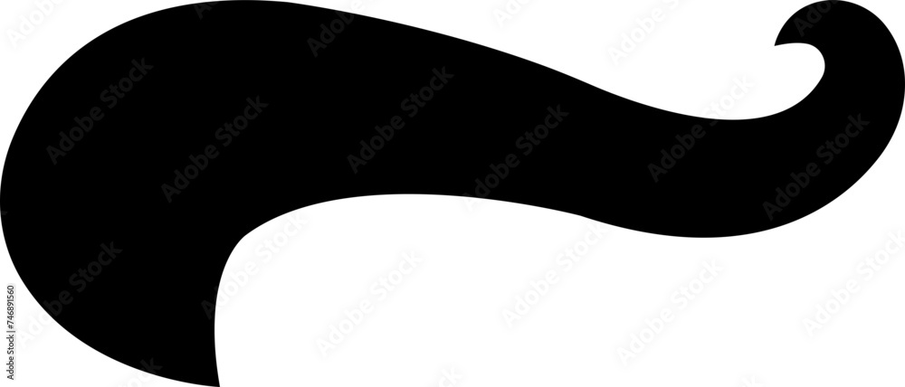 Swoosh and swoop underline typography tail shape in fill style. Brush ...