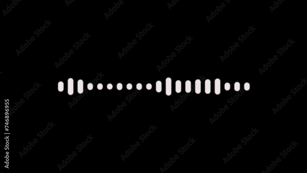 Sound wave stream animation. Futuristic sound wave visualization ...