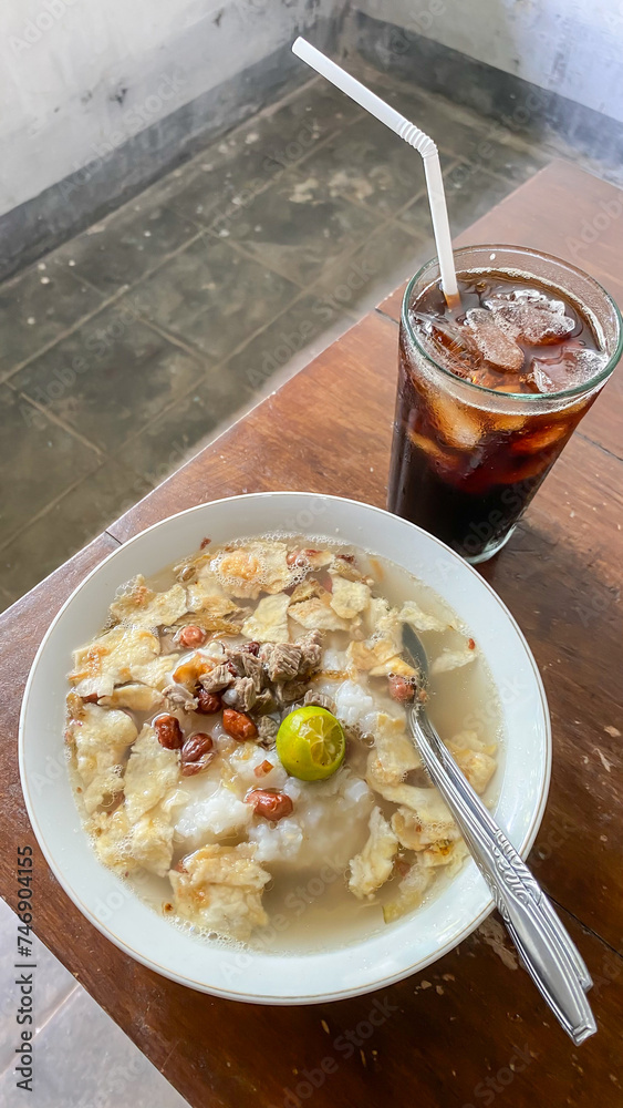 Bubur Sapi Pontianak or Beef Porridge is Indonesian traditional food ...