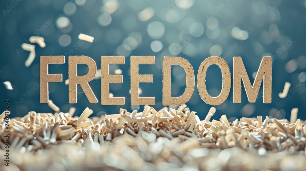 Beige Glass Freedom concept creative horizontal art poster ...