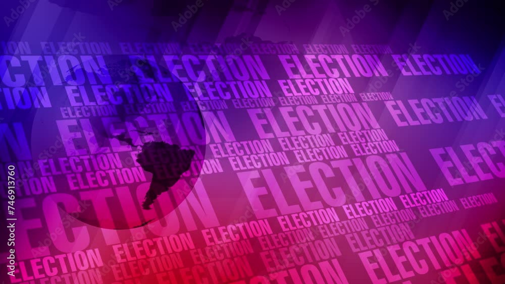 Candidate campaign design features world globe and election text as ...