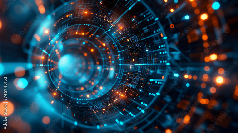 Ethereal digital vault amidst cyberspace, guarding AI art from digital ...