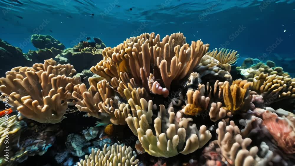 4k nature ecosystem dive exploration underwater views of coral and ...