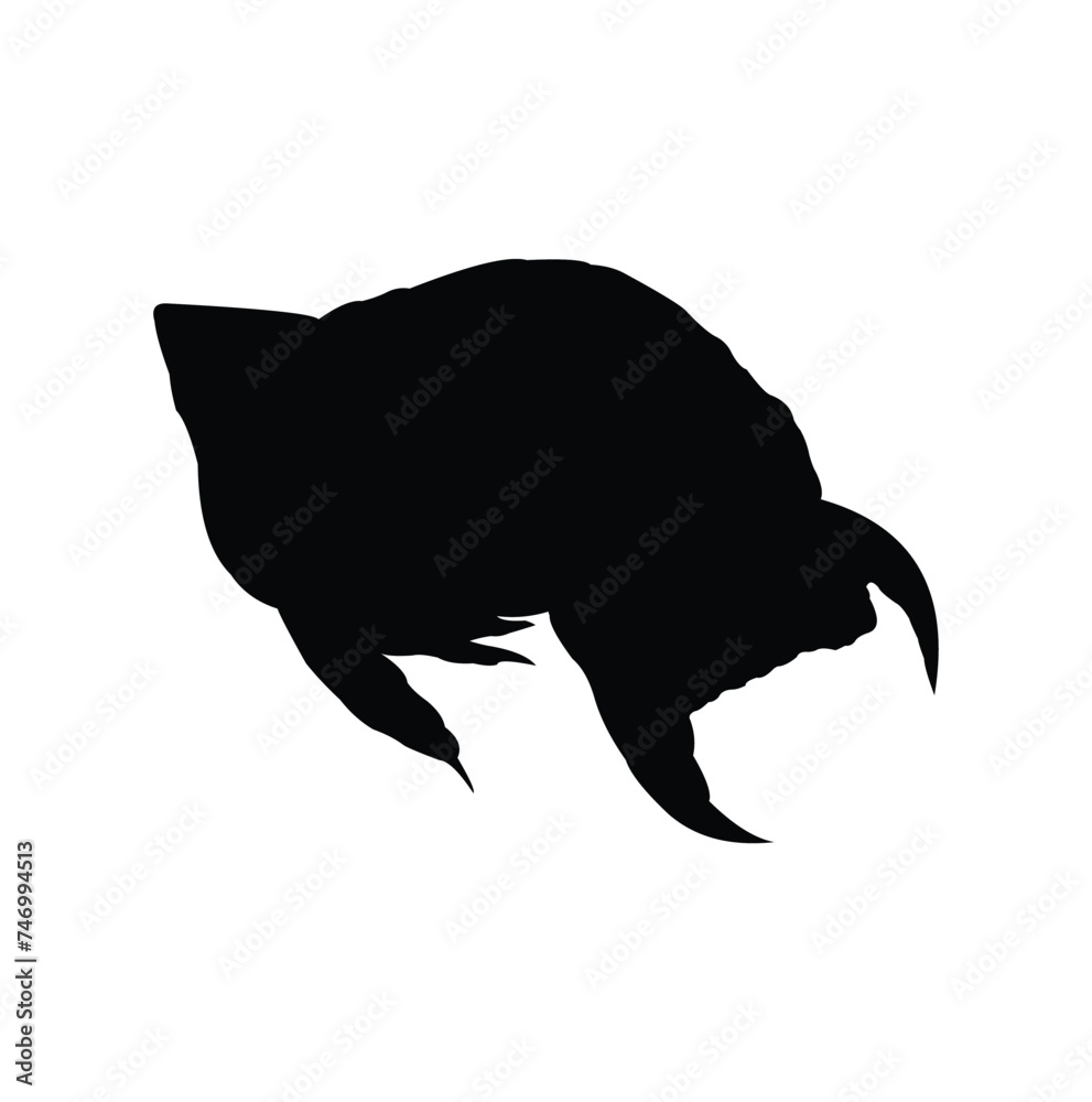 molly fish silhouette vector design which has a unique body shape Stock ...