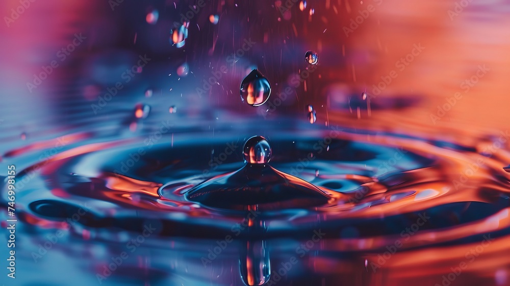 Splashed water, solid color background. The concept World Water Day ...