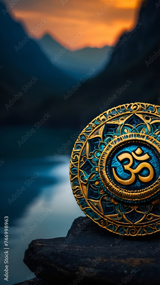 Om logo mobile wallpaper. This high-quality design features the sacred ...
