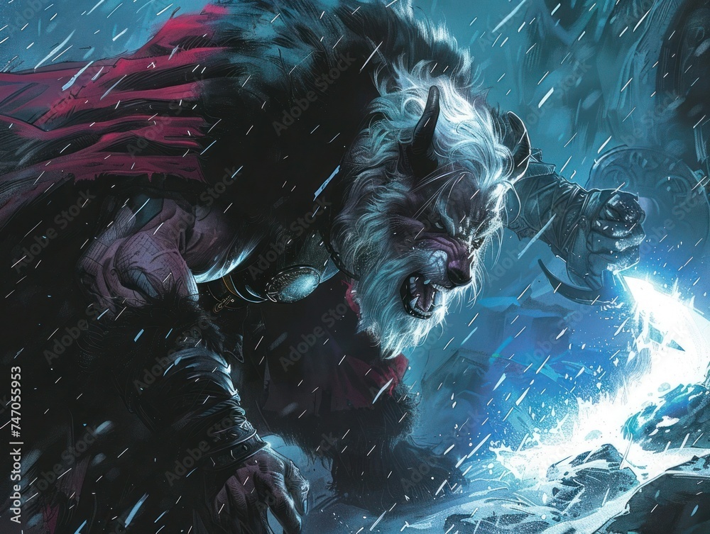 Fenrir and Odin in epic showdown, Asgard's fate hanging in balance ...
