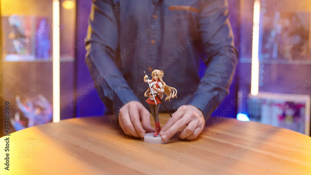 Headless Person Showing Figure from Cabinet of Cute Anime Girl Studio ...