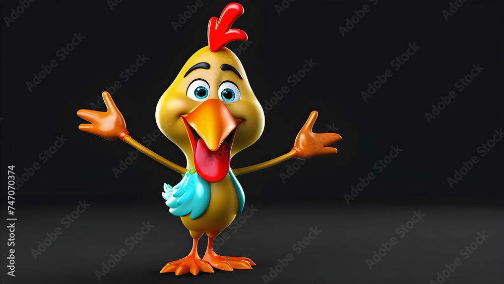 a cartoon character with a happy face and funny tandoori chicken on a ...