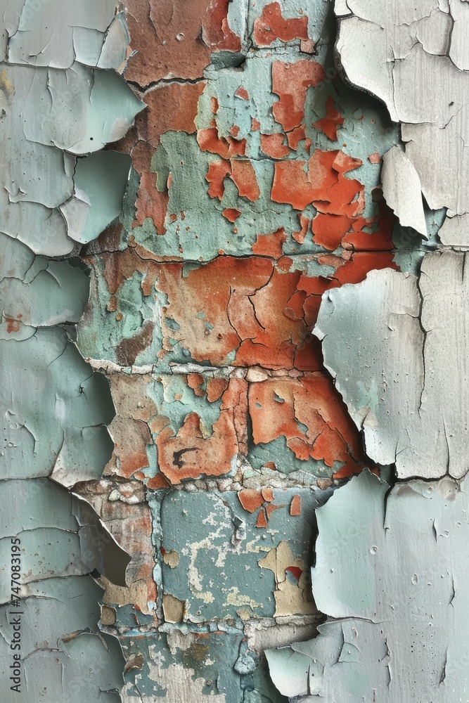 Peeling paint on factory walls uncovers layers of history, a testament ...