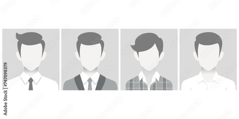 Default Placeholder Avatar Profile on Gray Background. grayscale Avatar ...