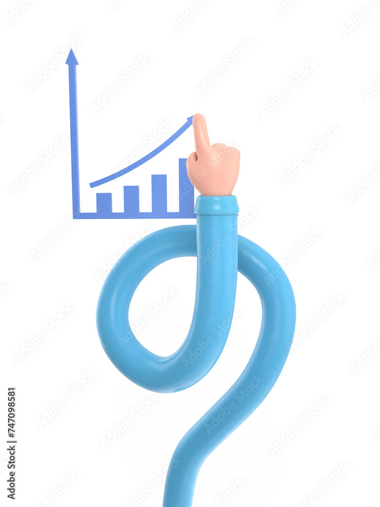 Transparent Backgrounds Mock-up.Growth graph concept. Businessman draws ...