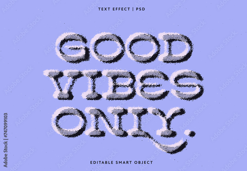 Shifted Frayed Text Effect Stock Template | Adobe Stock