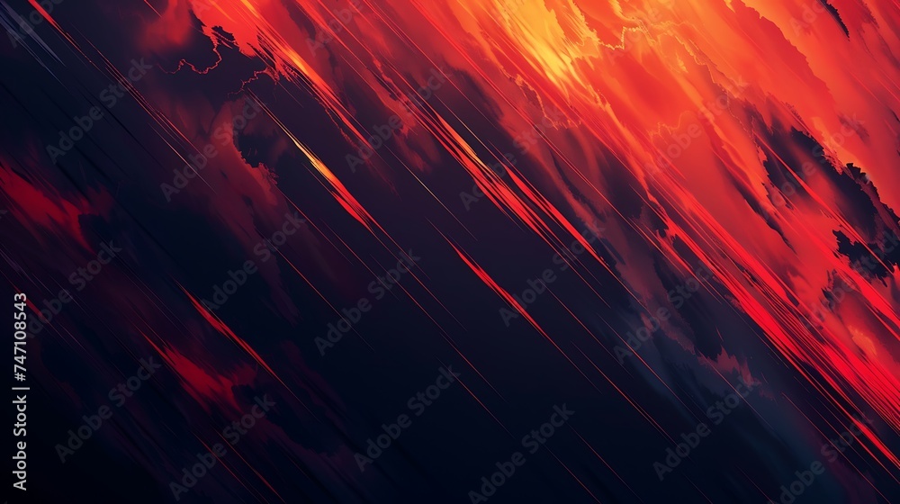 An abstract background with diagonal striped gradients in shades of red ...