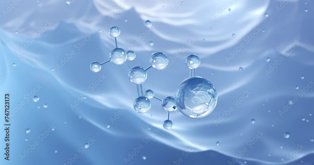 Calcium acetate rotating molecular structure, 3d model of molecule ...