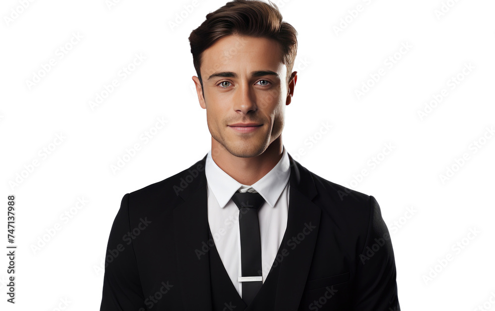 Foto de Man in Suit and Tie Posing for Picture. A man dressed in a suit ...