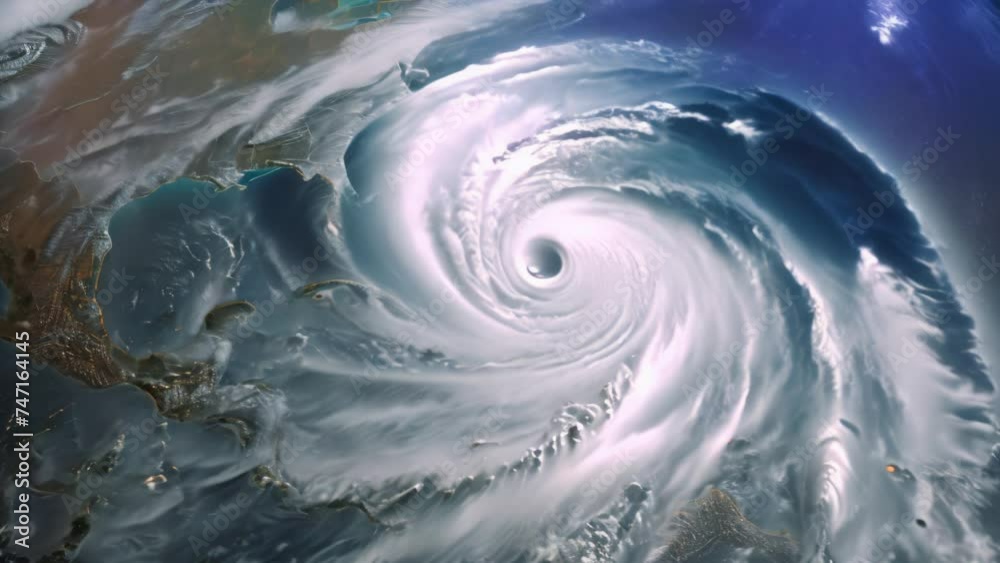 Vidéo Stock Cyclone on the surface of planet Earth, as seen from space ...