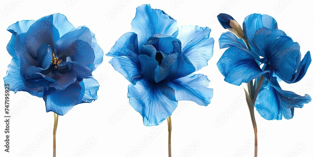 Illustrated flowers as a background, combination of different shapes ...