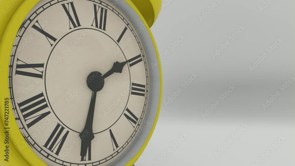 Clock display moving and showing time 3d rendering animated video ...