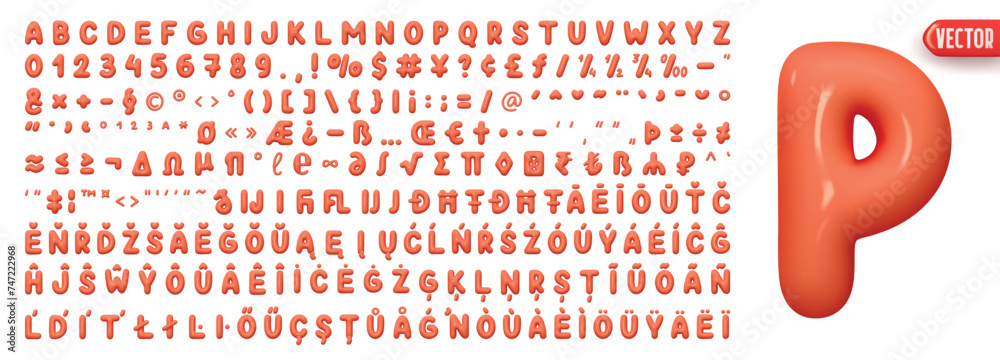 Fonts Complete set alphabetic letters and symbols and signs, numbers ...