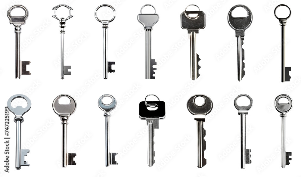 House key isolate on transparent background, Classic keys. Stock Photo ...