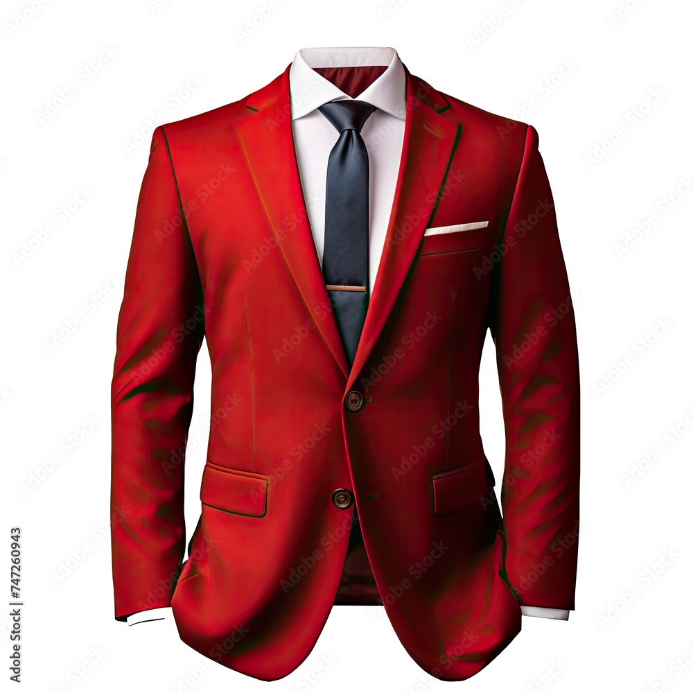 Men dark red jacket, suit on a white background. Mens jacket isolated ...