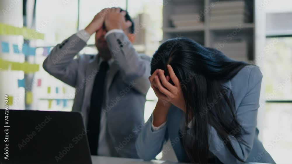 Teamwork business group are sad and disappointed for lost archived for ...