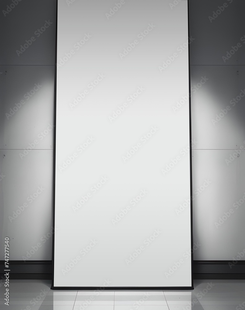 mockup roll up poster stand in white wall banner design Designing ...