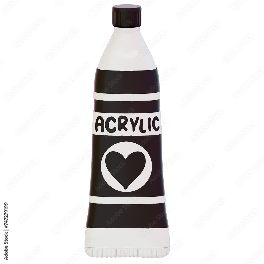 Art supplies for teacher's day Clipart, Acrylic Paint Tube , back to ...