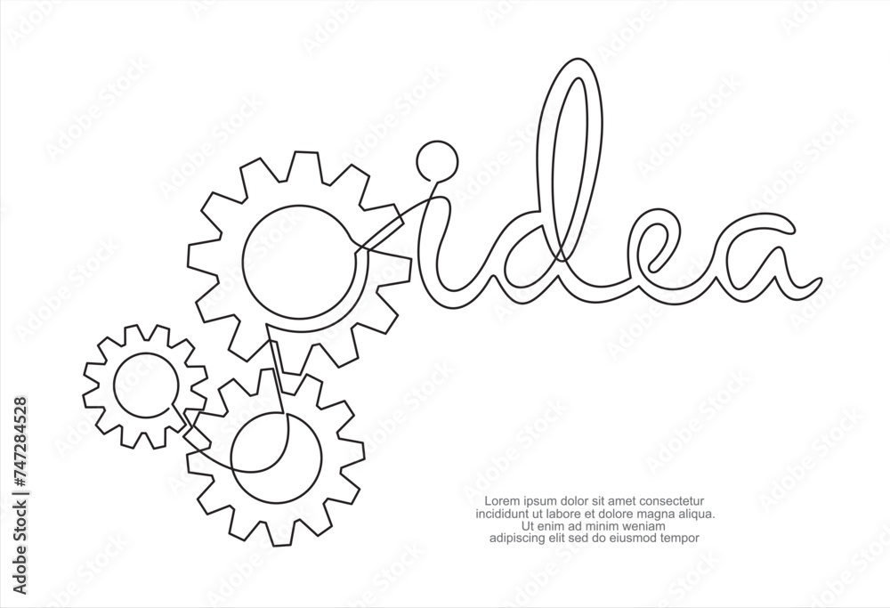 Idea one line drawing vector. team building continuous line drawing ...