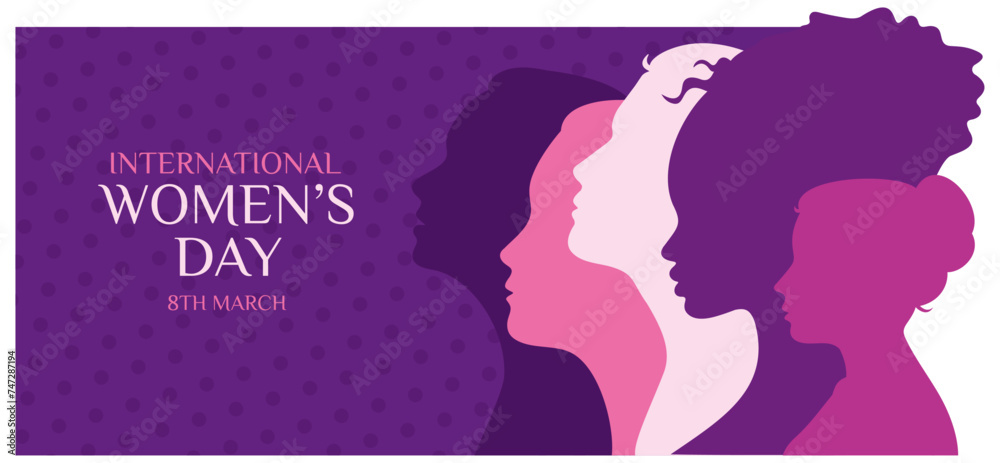 International Women's Day, IWD, poster, banner, card, logo, vector ...