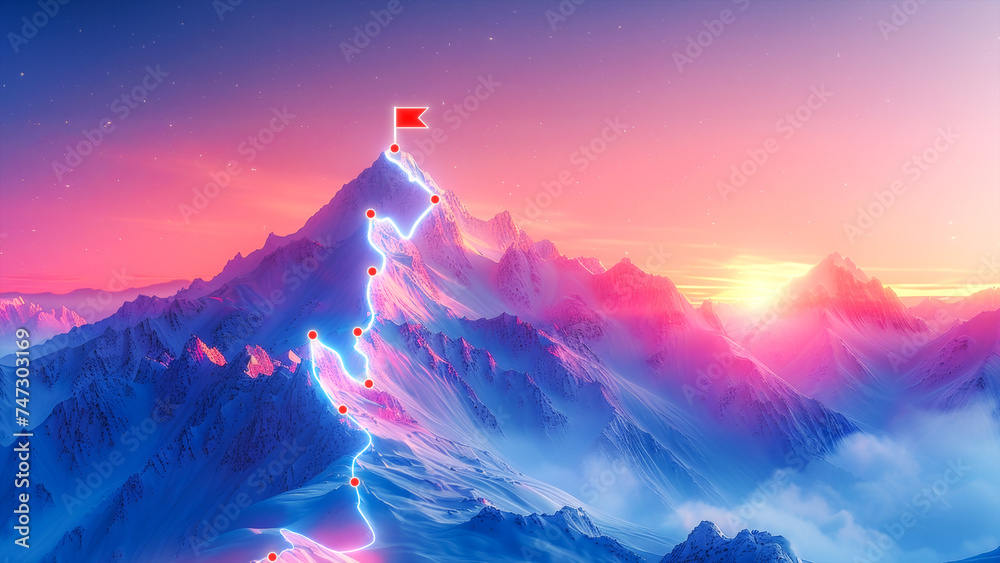 Lead target group successful and become winner. Determining desired ...