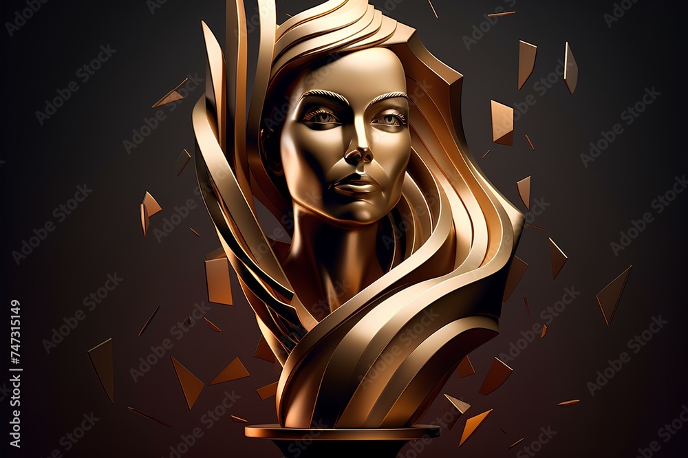 Explore the brilliance of a 3D illustration, portraying a Women's World ...