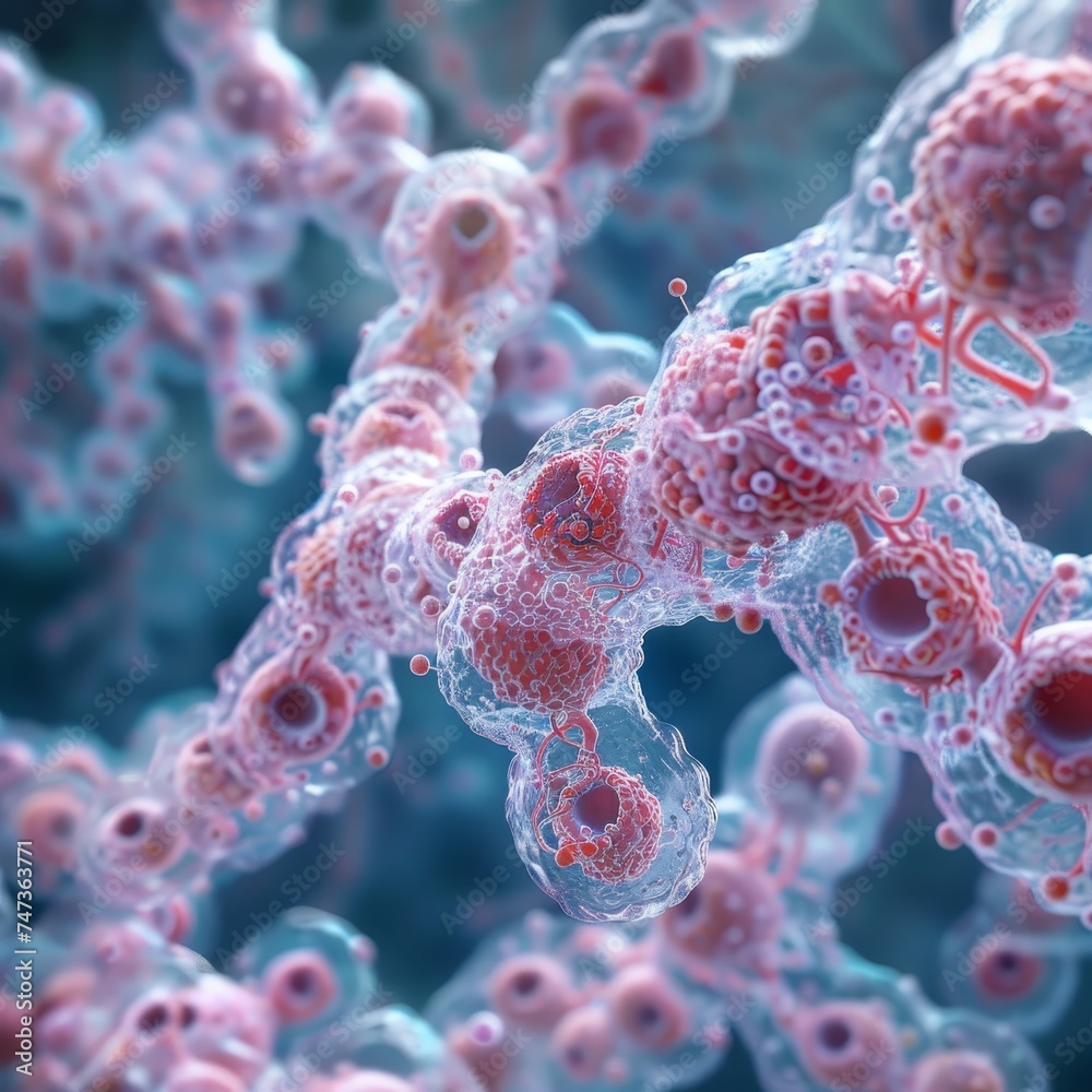 The image captures the complexity of synapse signaling with detailed ...