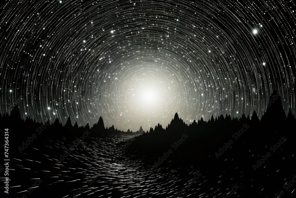 Unique art style with dot pattern and image noise. Creates a sense of ...