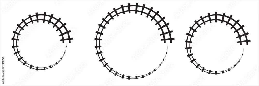 Railway Line, Rails Symbol, Train Tracks Sign, Railroad Pictogram ...