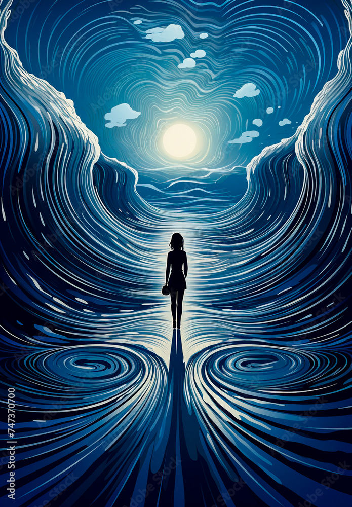 hyper realistic illustration of water. Conveys a sense of wonder and ...