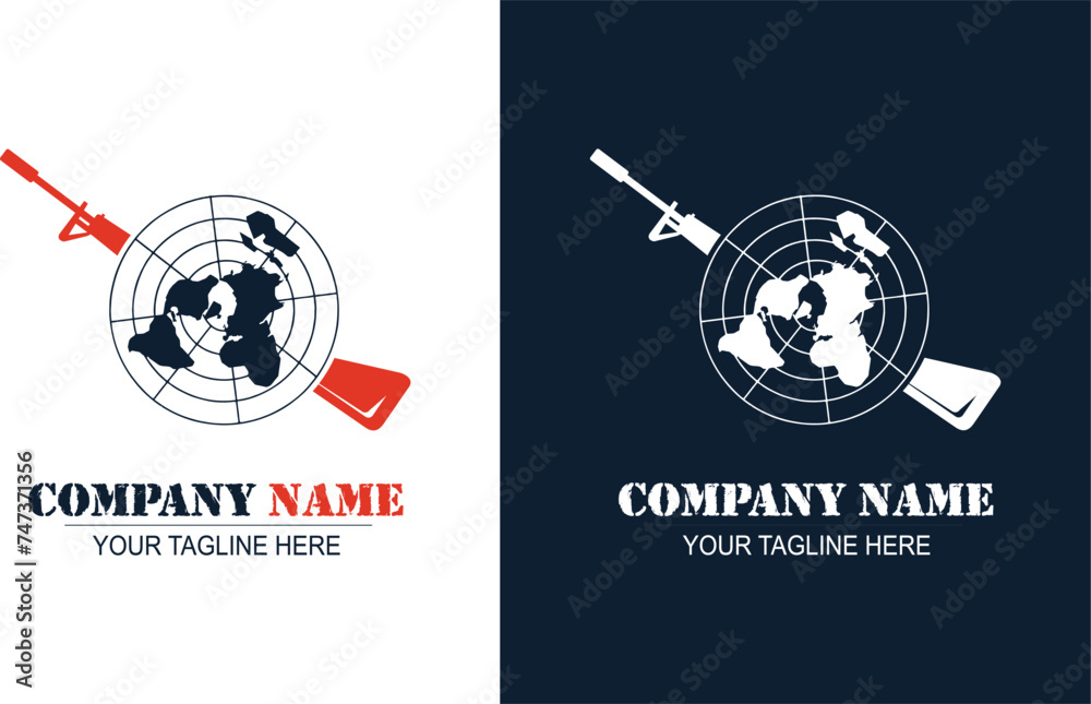 security logo, Weapon logo, Gun target logo, Gun security logo, Defense ...