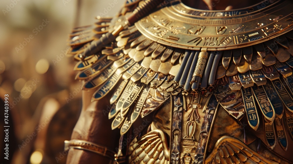 The charioteers intricate and ornate chest plate is a symbol of his ...