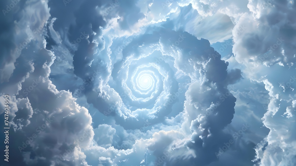 Photo & Art Print Beautiful forming spiral Vortex of multicolor clouds ...