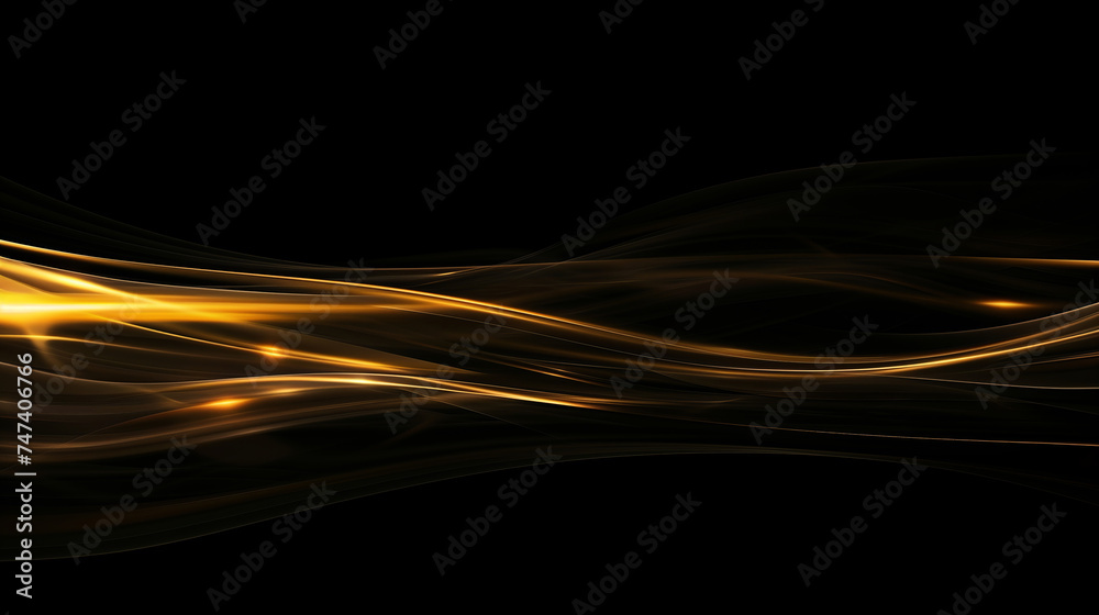 Abstract dark golden light rays digital background with sparkling gold ...