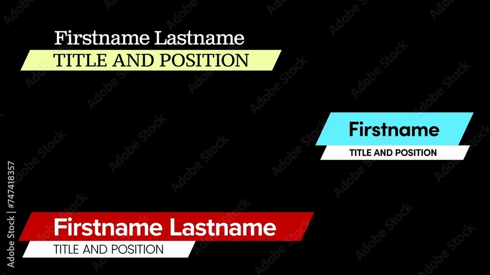 Lower Third with Angled Background Stock Template | Adobe Stock
