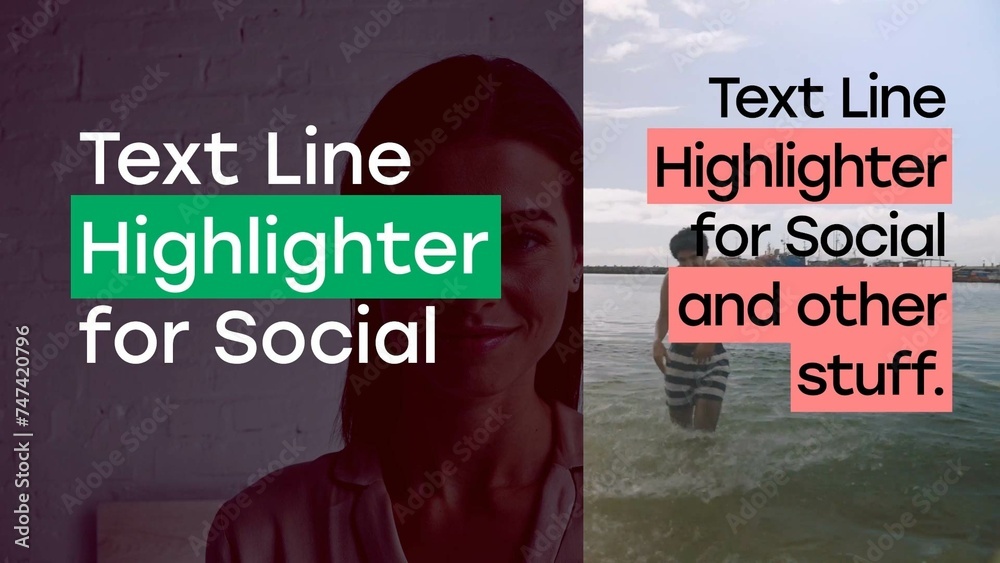 Text Line Highlighter for Social Stock Template | Adobe Stock