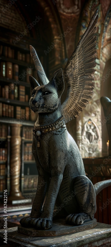 Whispering sphinx ancient and wise riddles falling from its lips like ...