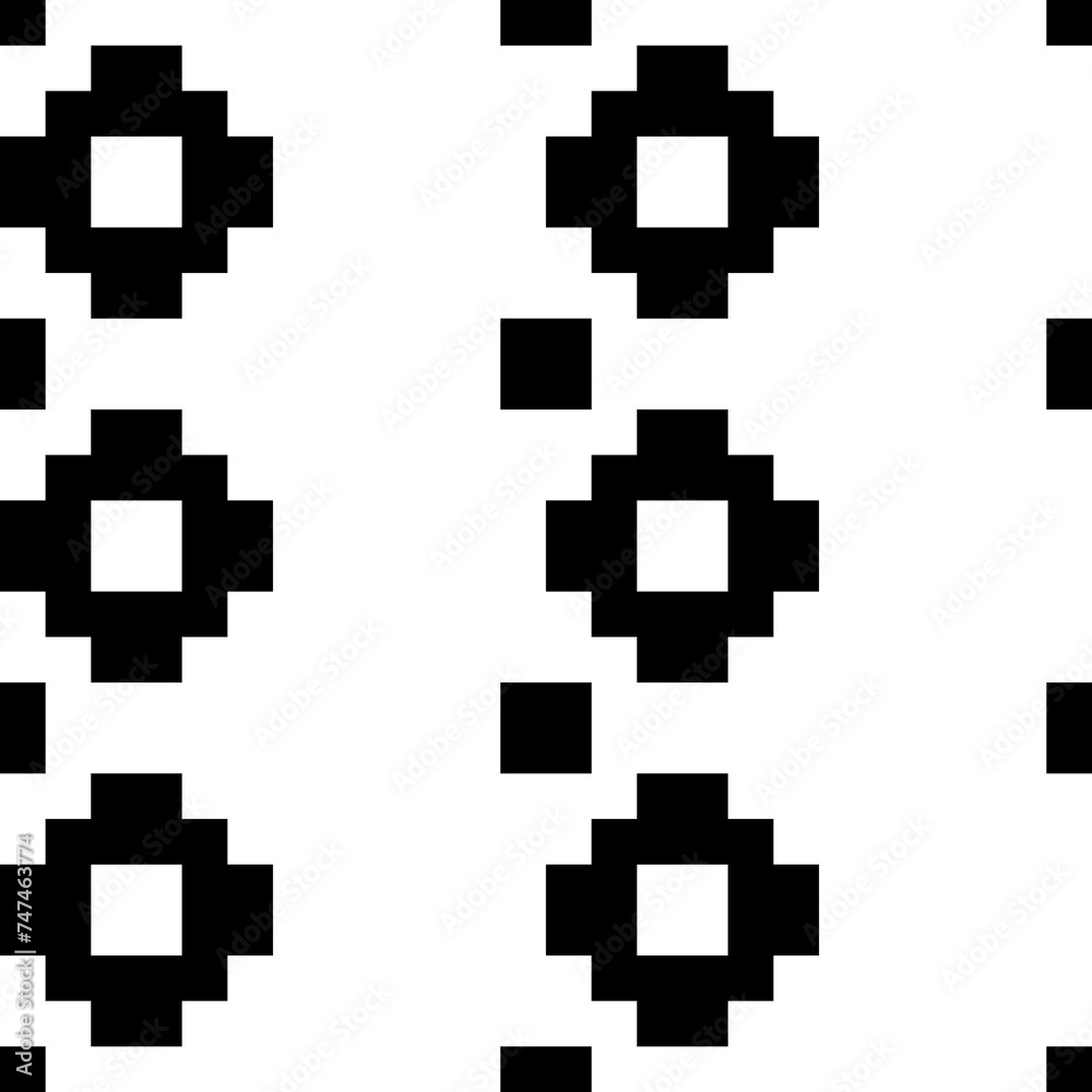 Seamless pattern. Inca crosses, squares ornament. Ethnic background ...