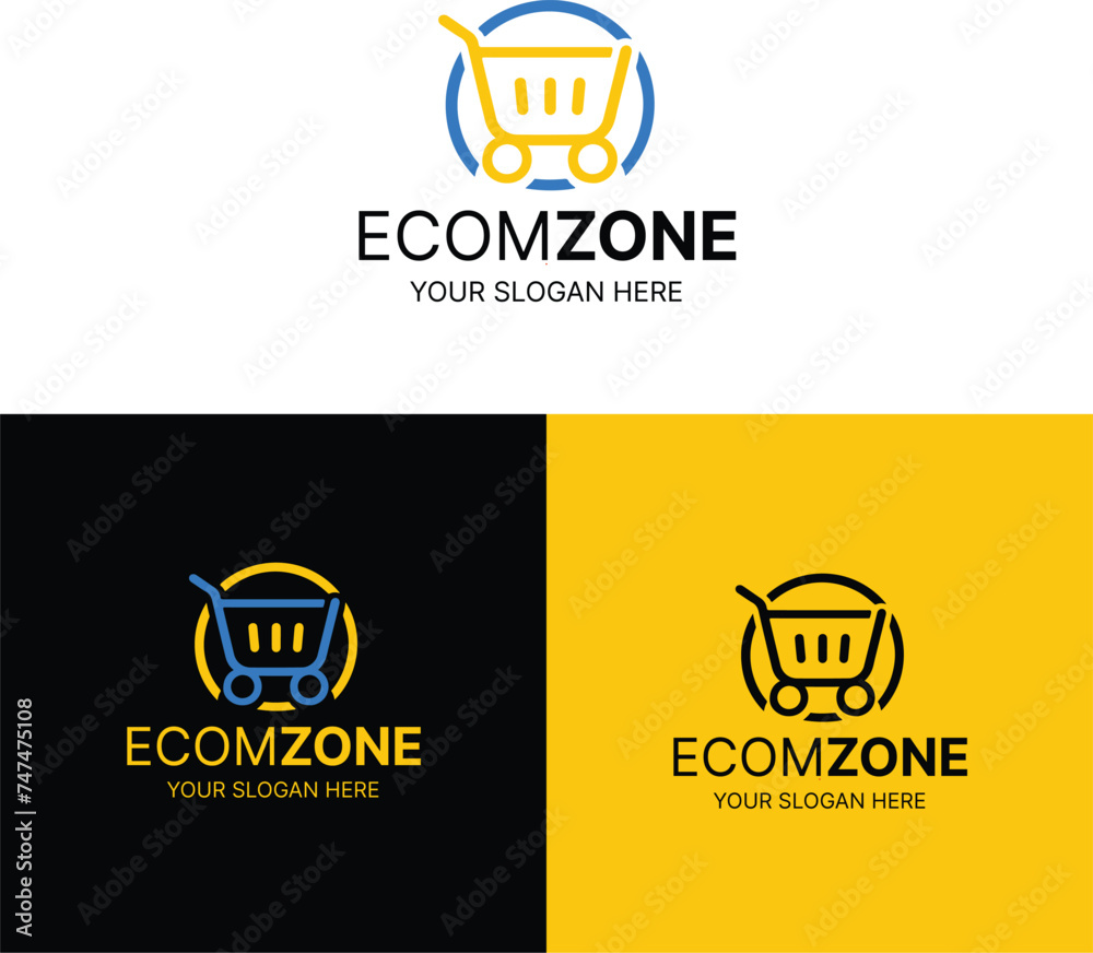 Vetor de supermarket logo, mart logo, grocery logo, wheels logo ...