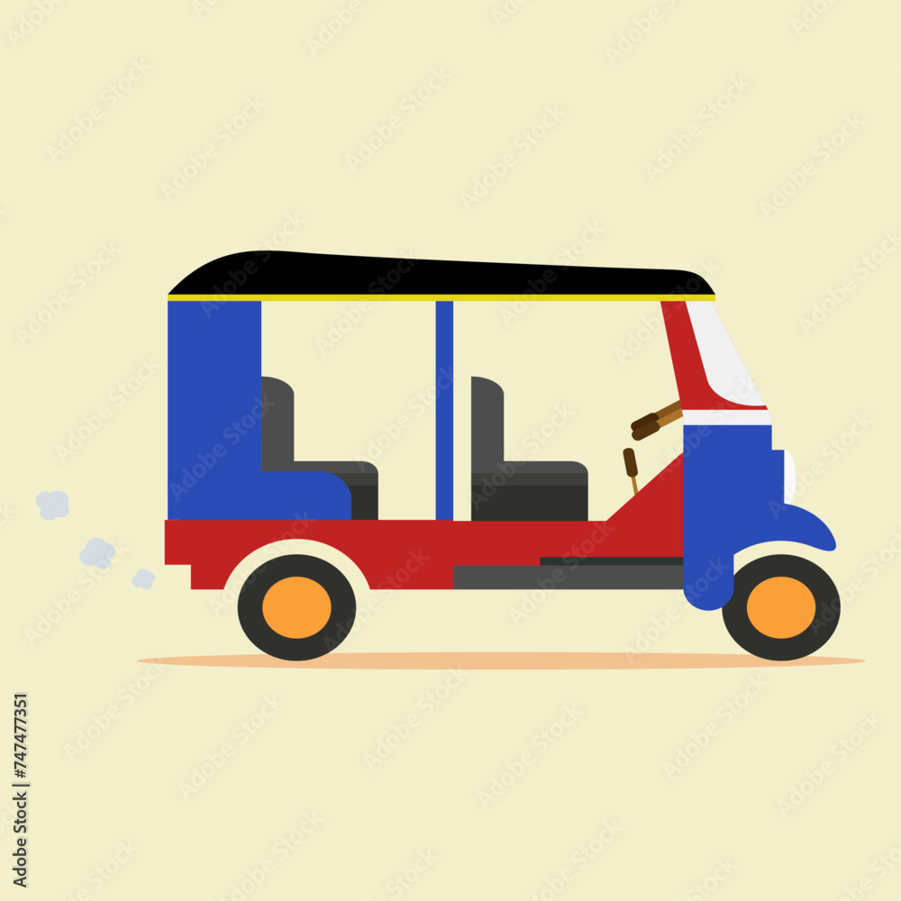 Vetor do Stock: Vector cartoon illustration of side view of three ...