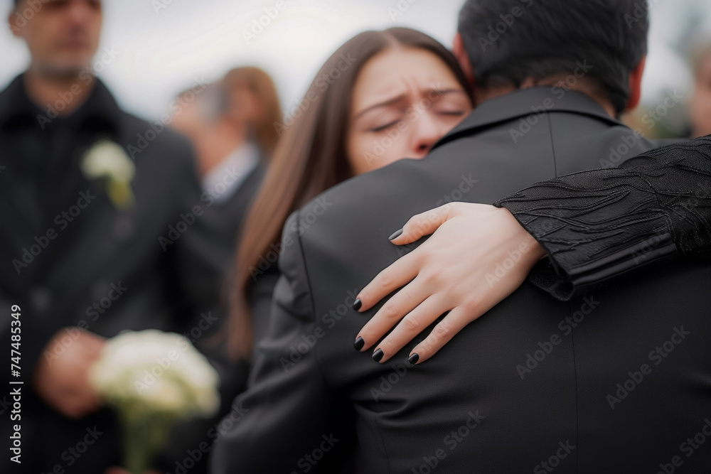 Funeral support. An attempt to console loved ones during mourning at ...